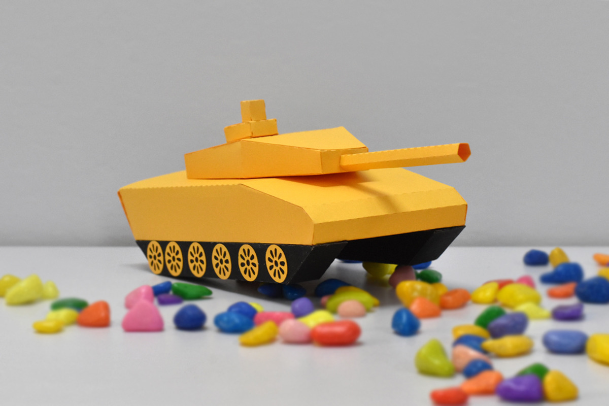DIY Army Tank Favour - 3d papercraft, a Templates & Theme by PAPER amaze