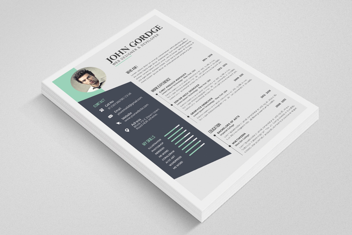 Stylish CV Word Resume Template, a Resume Template by Business Flyers
