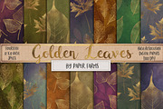 Gold leaf patterns, a Pattern Graphic by Paper Farms