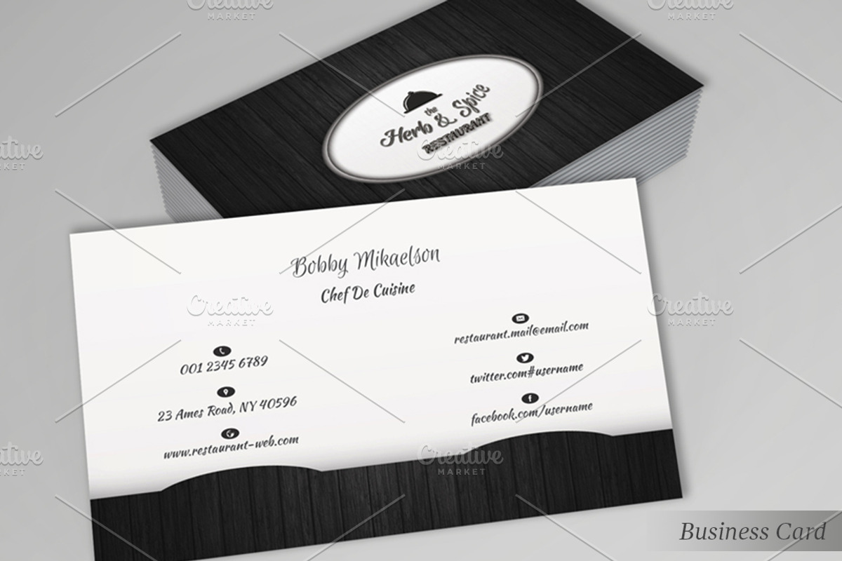 Restaurant Menu & Business Card, a Brochure Template by BettyDesign