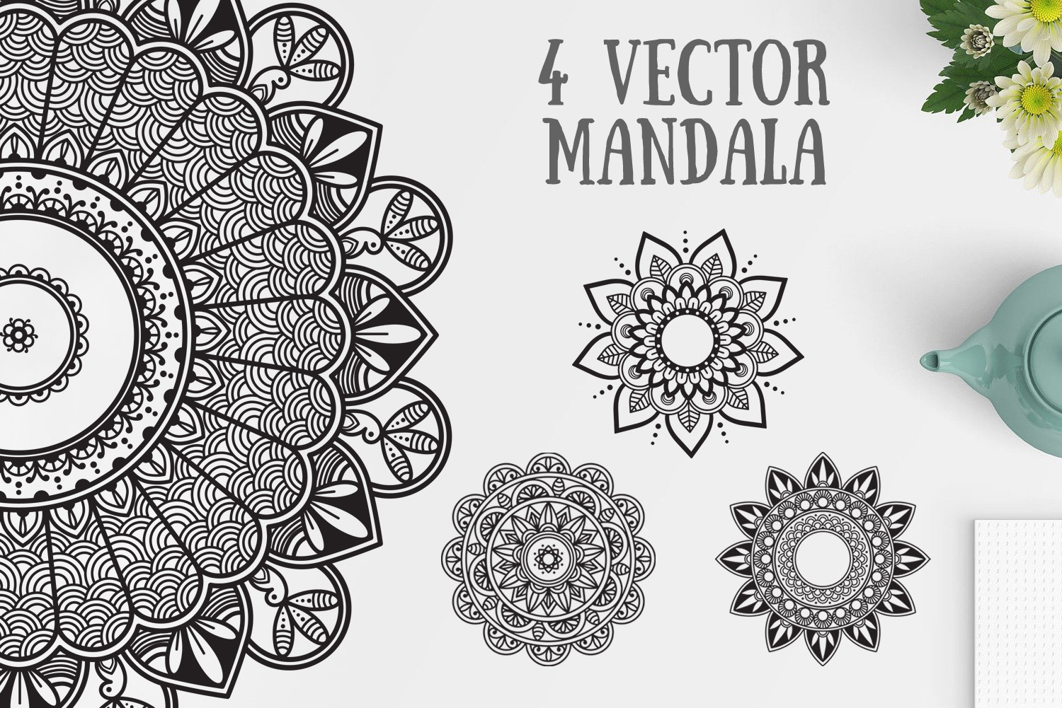 4 Vector Mandala, a Graphic by aivos