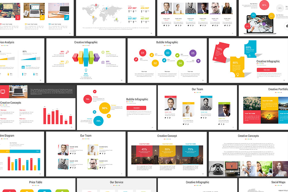 Full Color Powerpoint Template, a Presentation Template by RRGraph