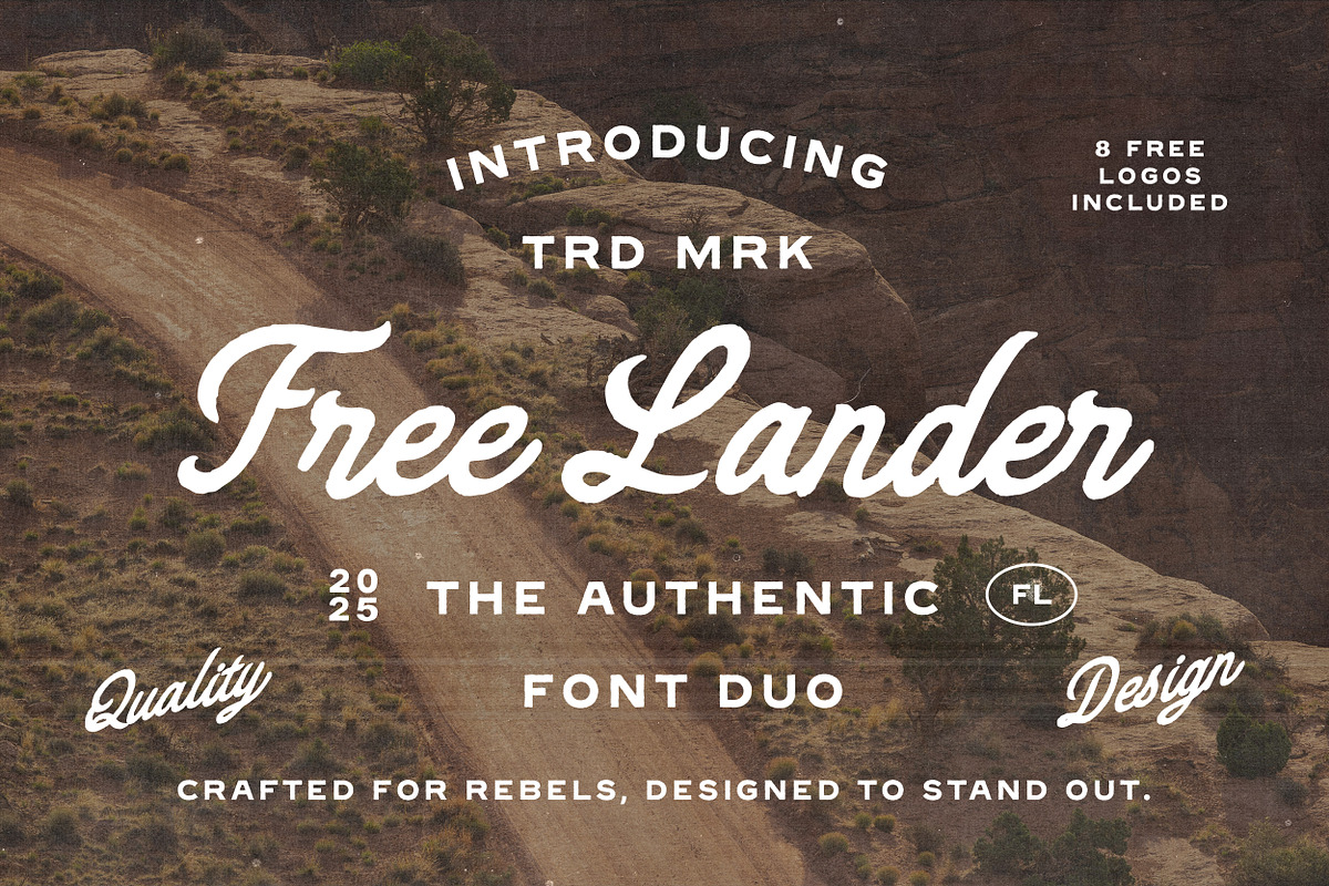 Free Lander - Font Duo + Extra, a Handwritten Font by Davide Bassu