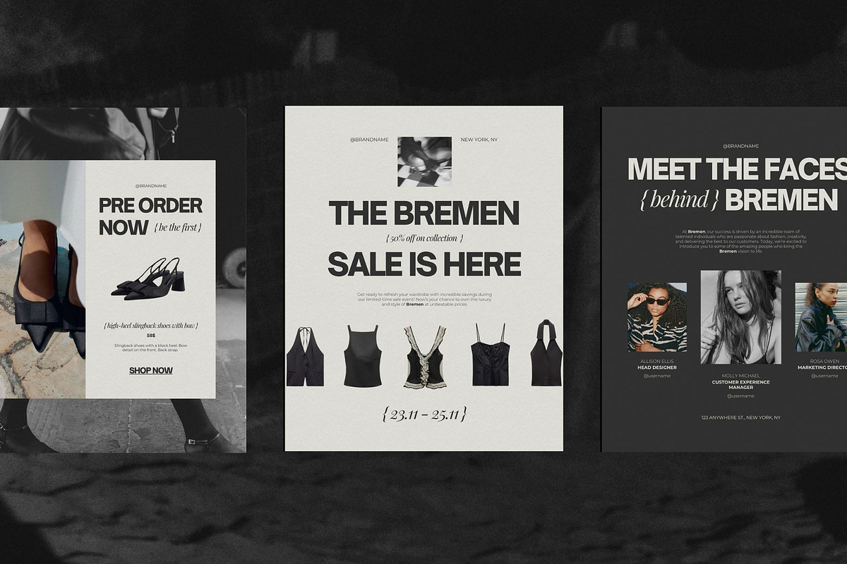 30 Instagram Canva Template Set | Amare Creative