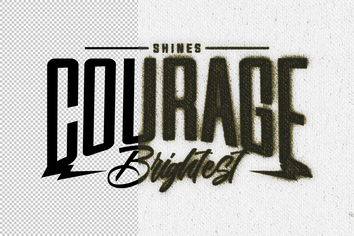 Dirty Print Text & Logo Effect, a Layer Style Add-On by Design Squad