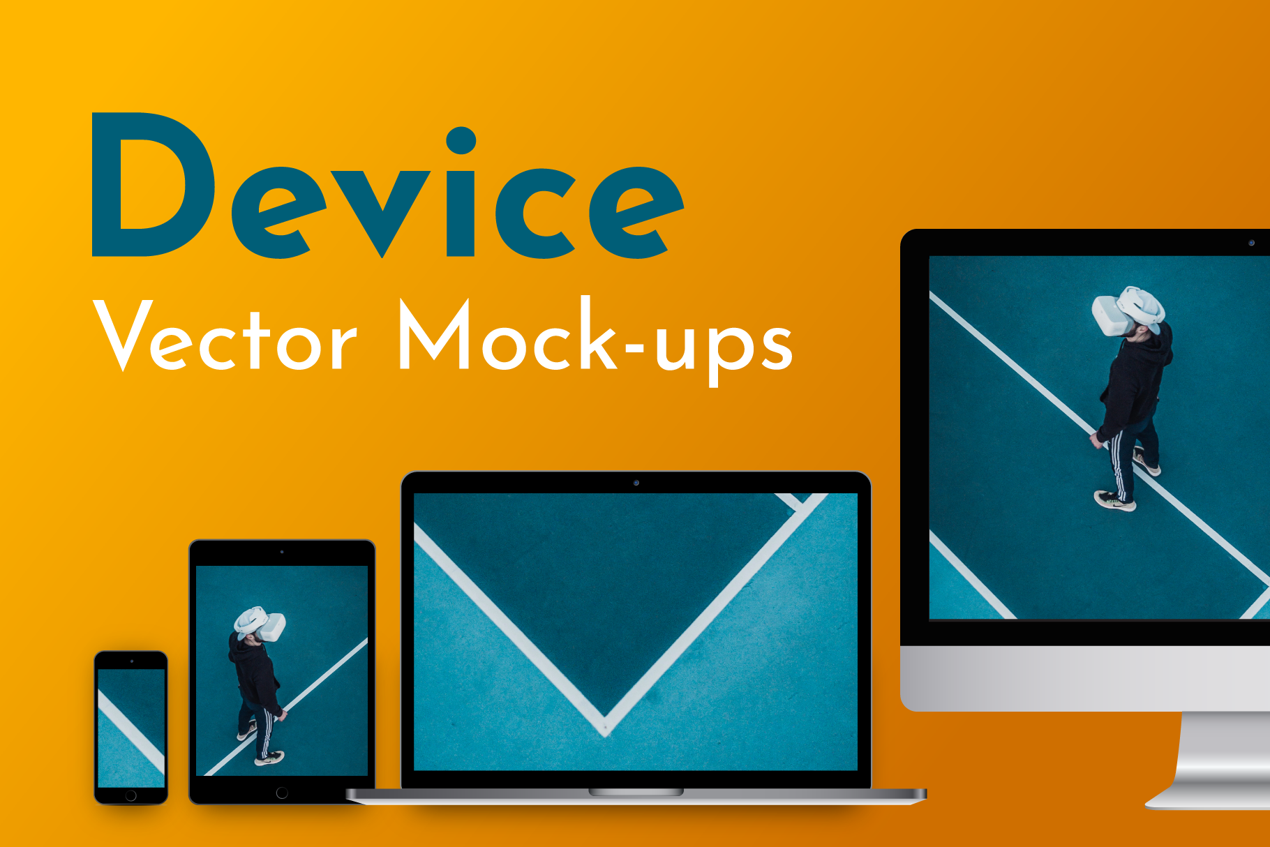 9 Vector Device mockups, an iPhone Mockup by Delightful Design