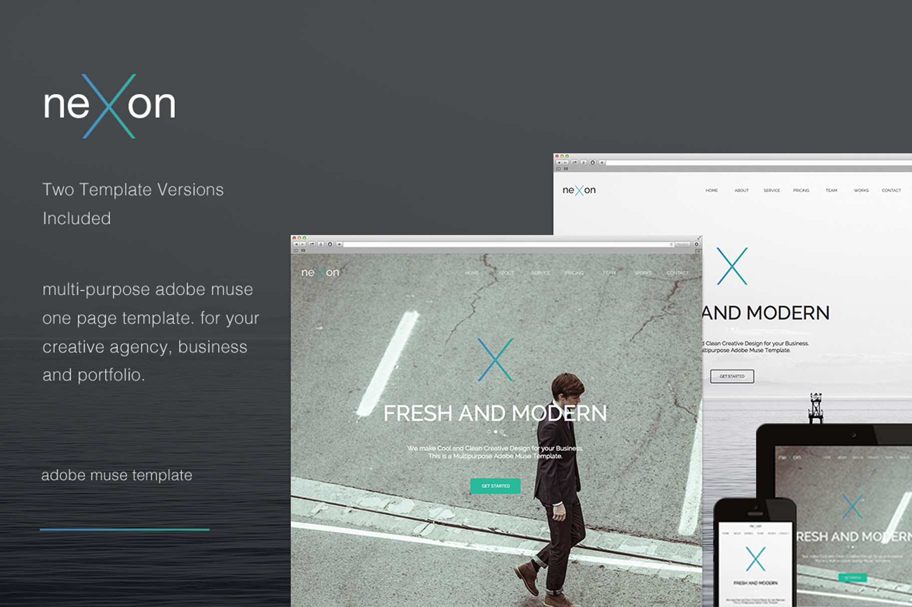 Nexon - One Page Muse Template, a Landing Page Template by PixaSquare