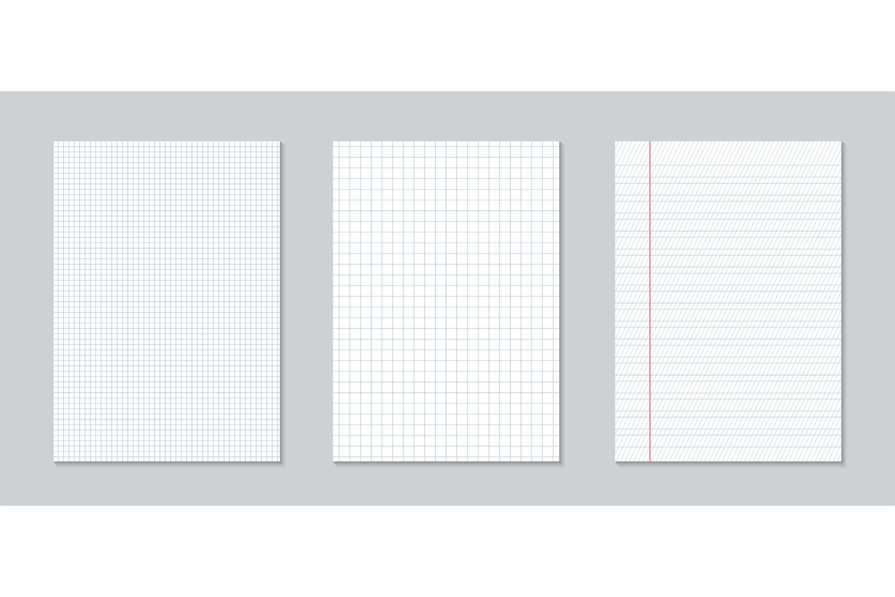 Square, lined paper blank sheets., an Education Illustration by HAPPY ...