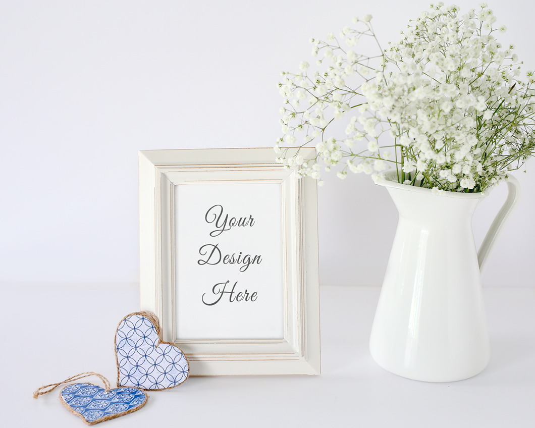 Pitcher and Frame Mockup | Print Templates ~ Creative Market