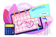 Paycheck concept vector illustration, a Finance Illustration by Visual ...