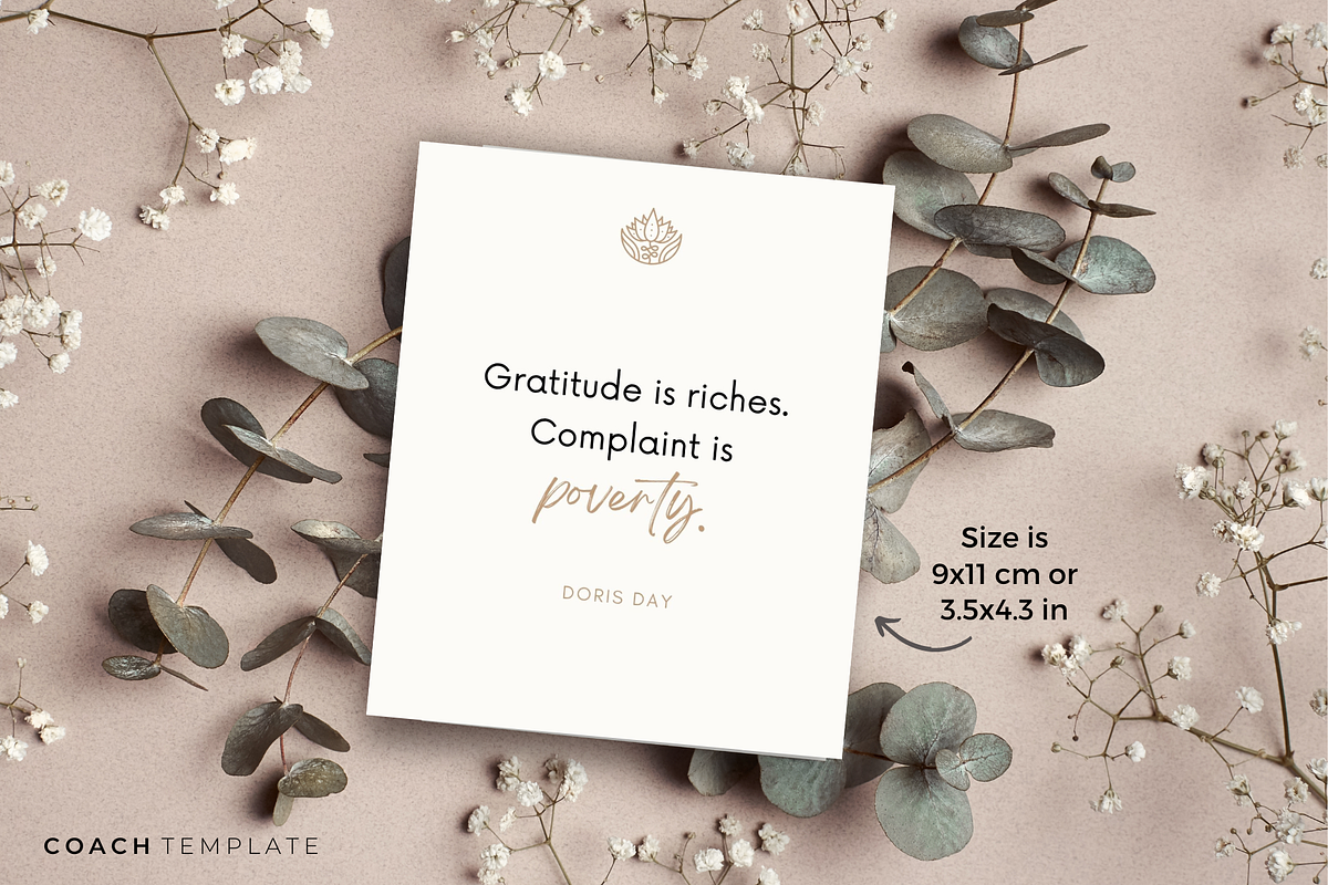Gratitude Card Deck Canva Template