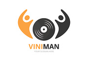 Vector vinyl and people logo, a Branding & Logo Template by GraphiShop