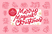 Merry Magical Christmas - Vector, a Seasonal Illustration by Carole ...