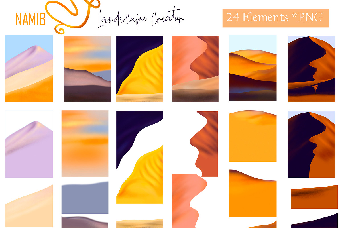 LINE ART COLLECTION COLORS OF DESERT