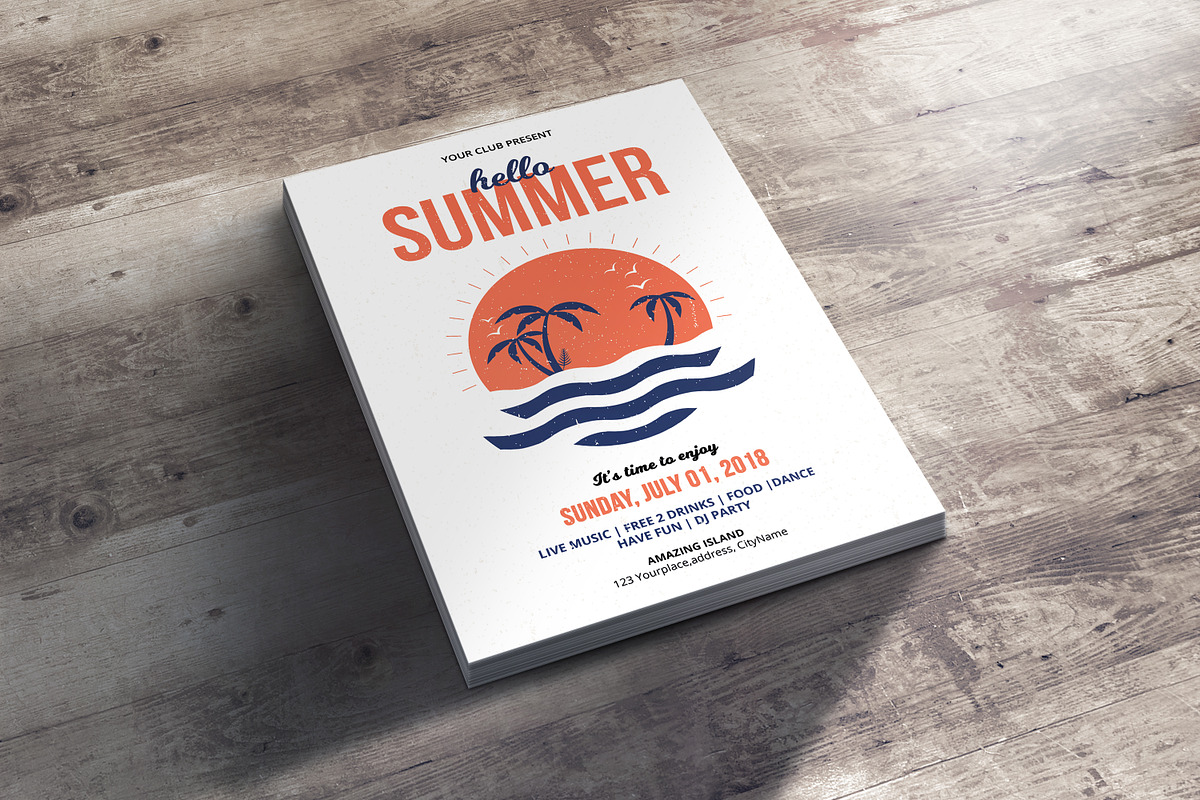Summer Flyer Template, a Flyer Template by SmmrDesign