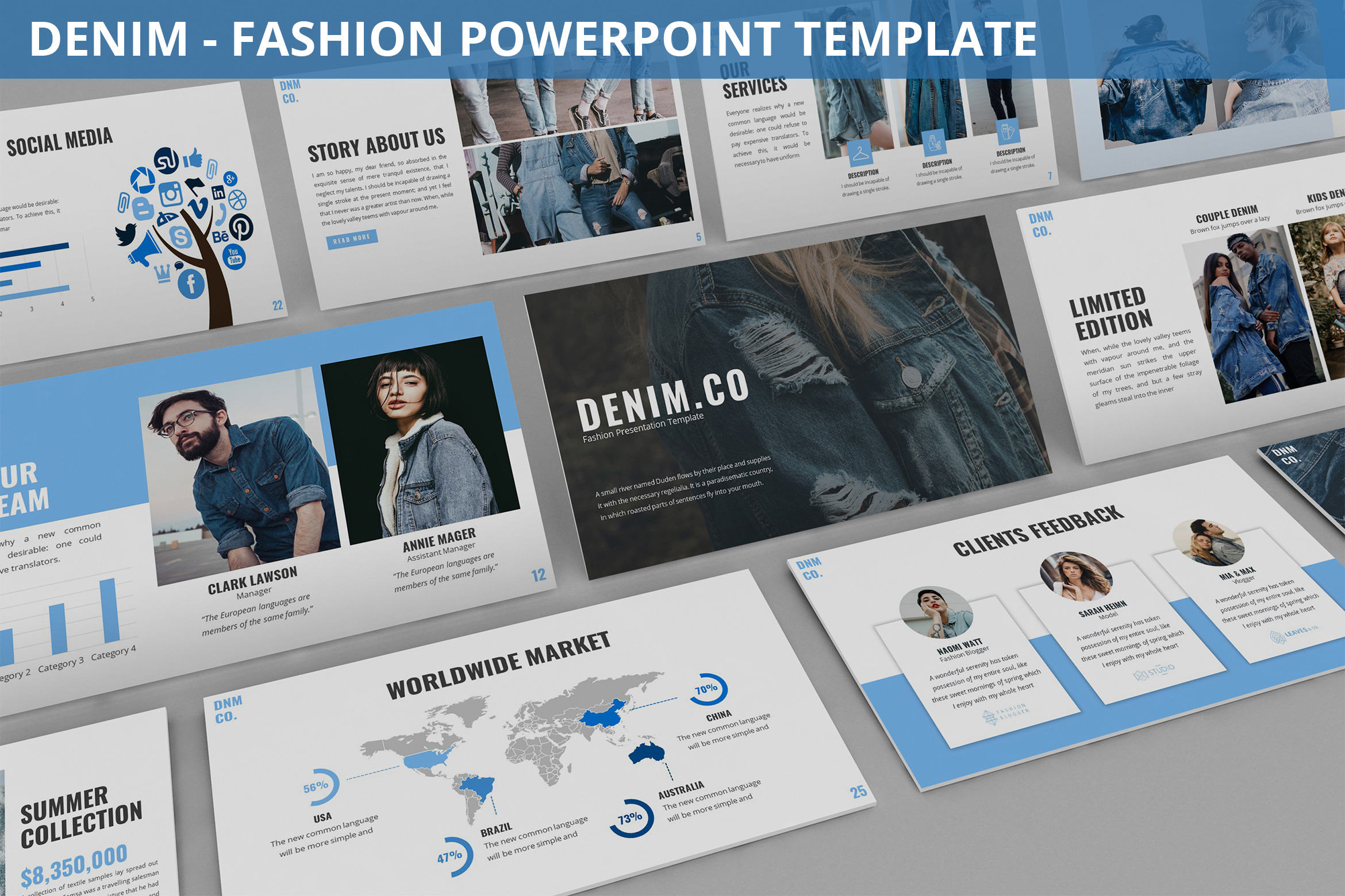 Denim - Fashion Powerpoint Template, a Presentation Template by ...