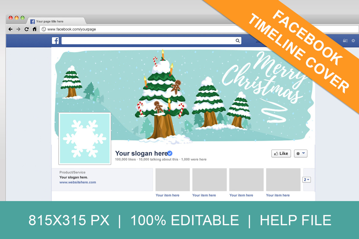 Christmas Facebook Timeline Covers, a Templates & Theme by land art