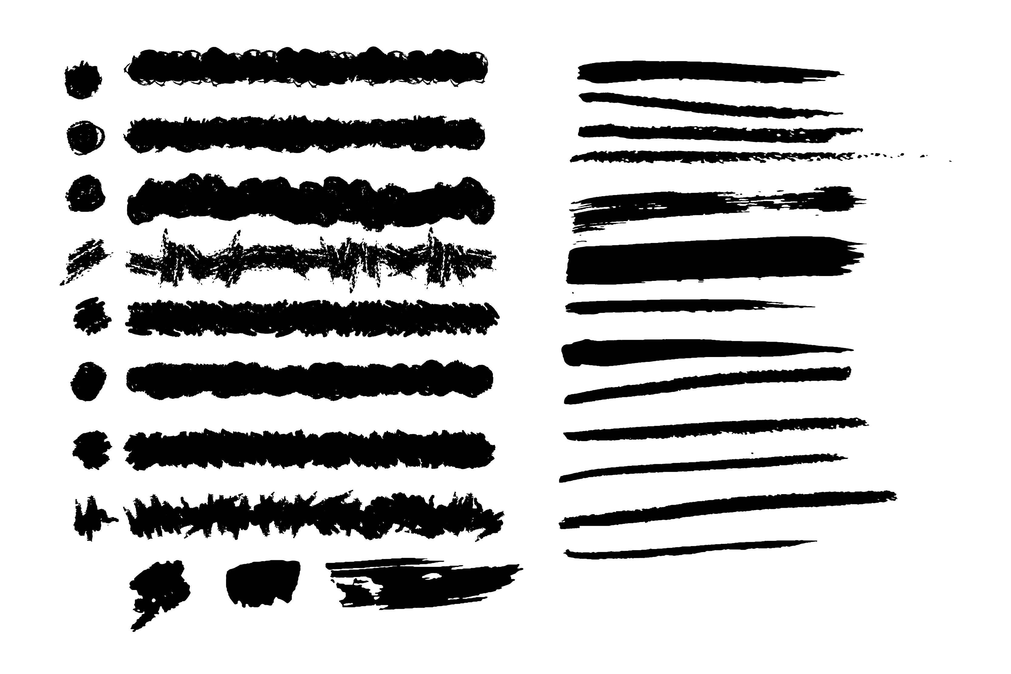Vector brush strokes set, a Texture Graphic by Veronika M