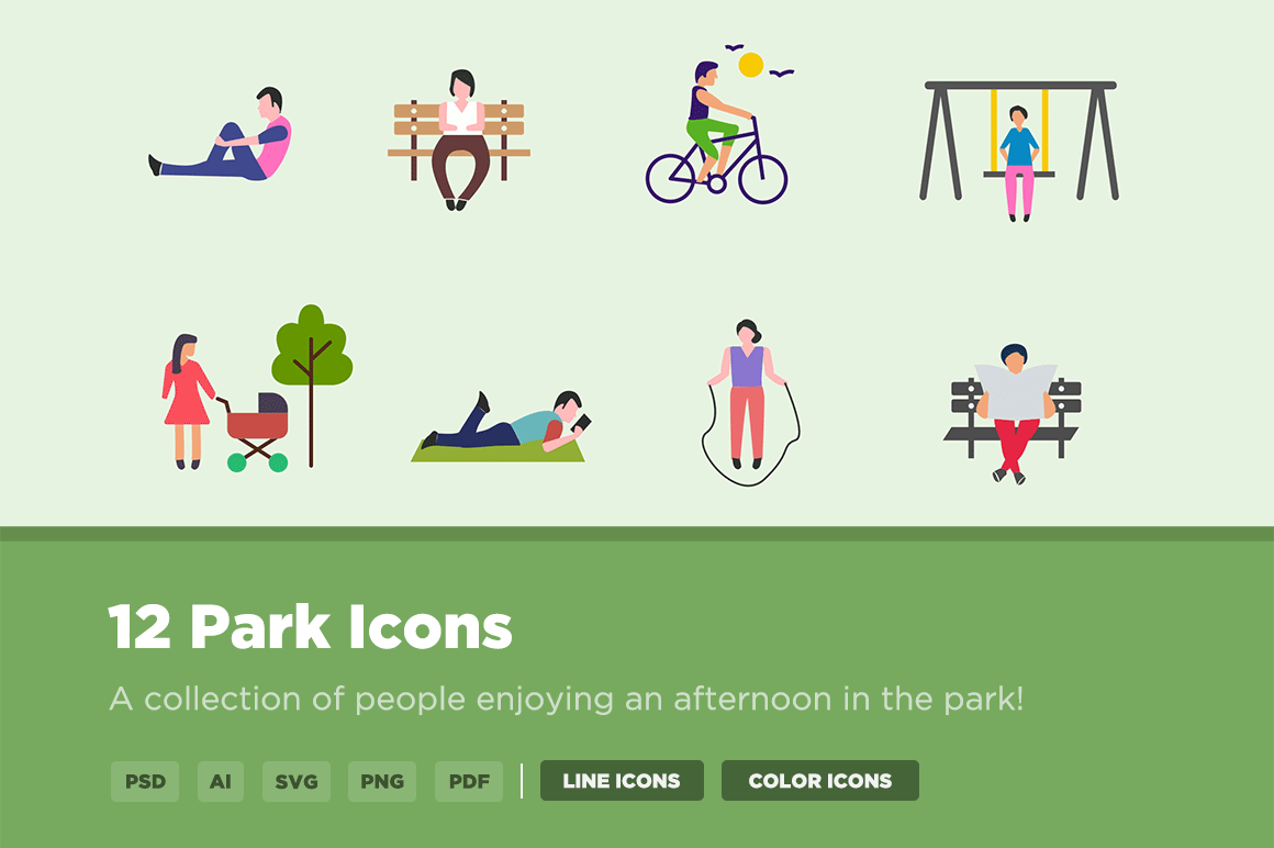 12 Park Icons, an Icon by Creative VIP