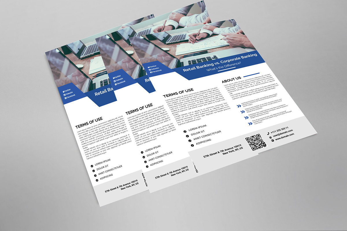 Retail and Corporate Banking Flyer, a Flyer Template by PenciGraphics