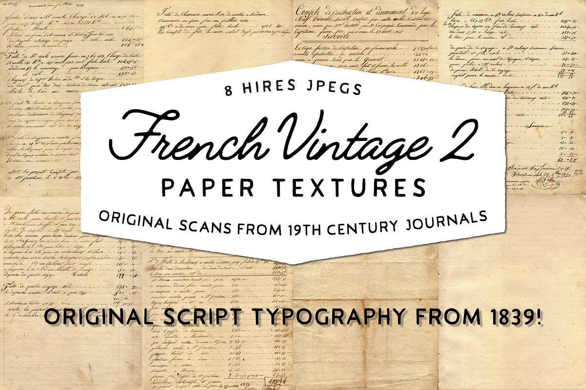French Vintage 2 - Paper textures, a Texture Graphic by Krautomatic
