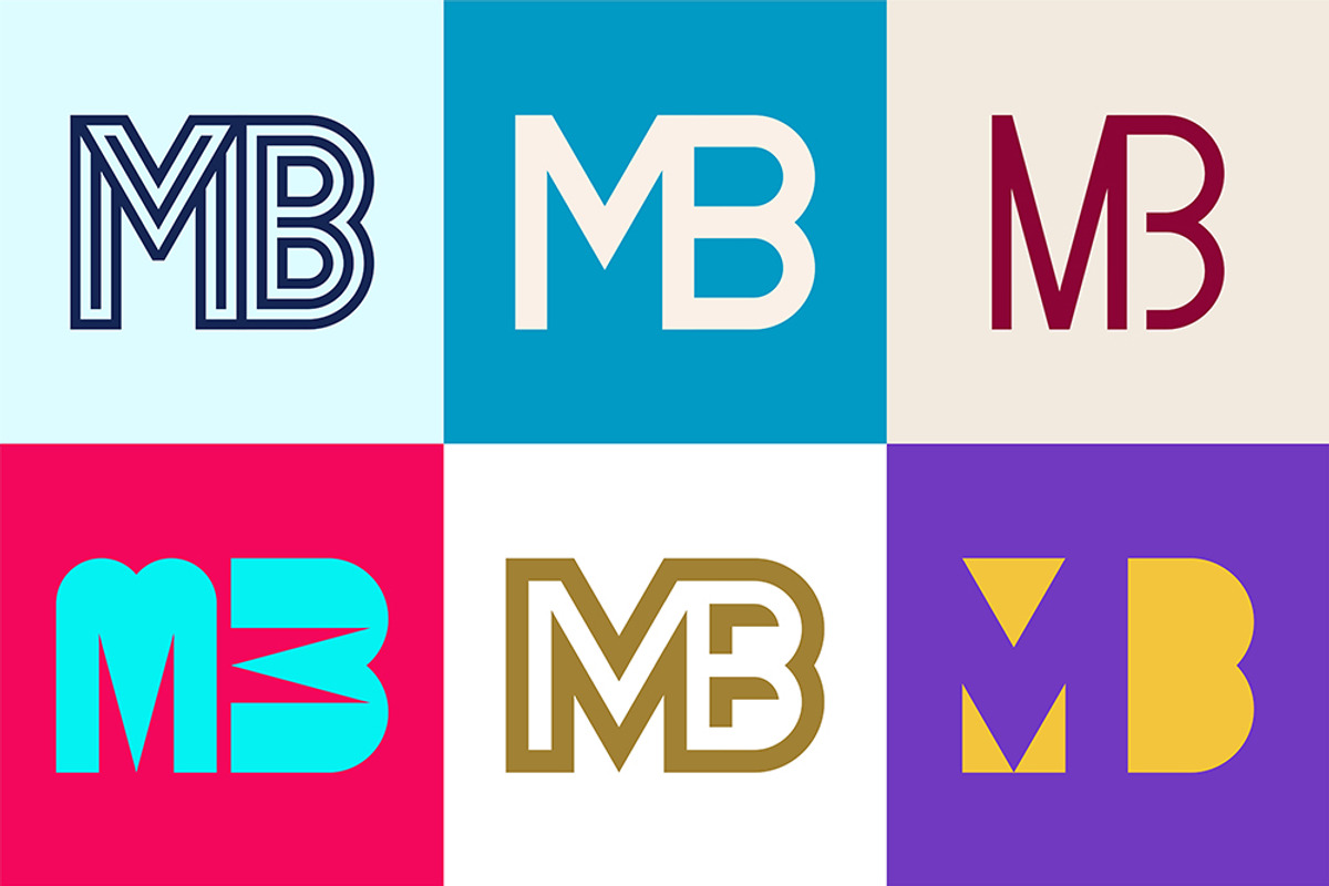 Set of letter MB logos, an Object Graphic by NataliiaVolyk