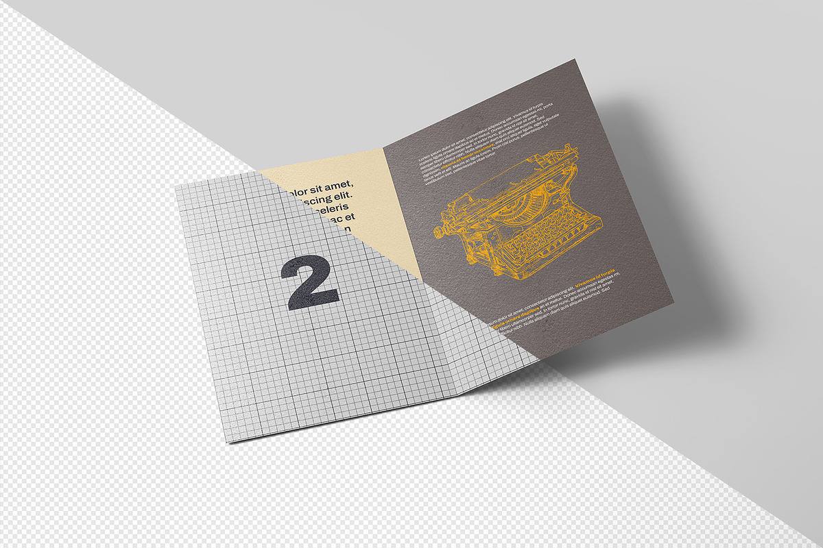 A6 Bi-Fold Invitation Mockup, a Books & Magazine Mockup by Illusiongraphic