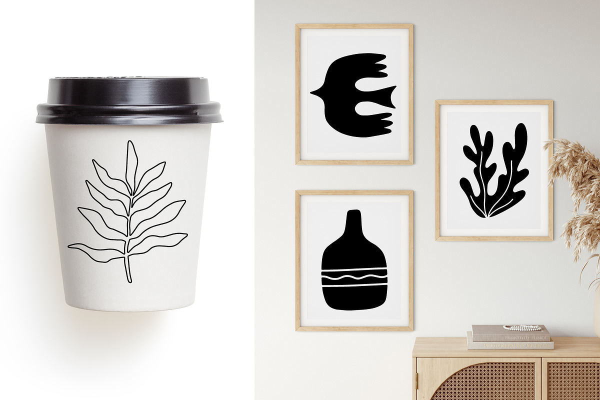 303 Modern Flora Shapes and Patterns, an Object Graphic by Katrinelly