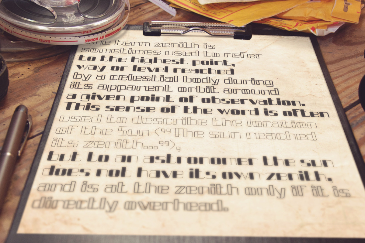 Zenith typeface, a Sans Serif Font by Anna Ivanir