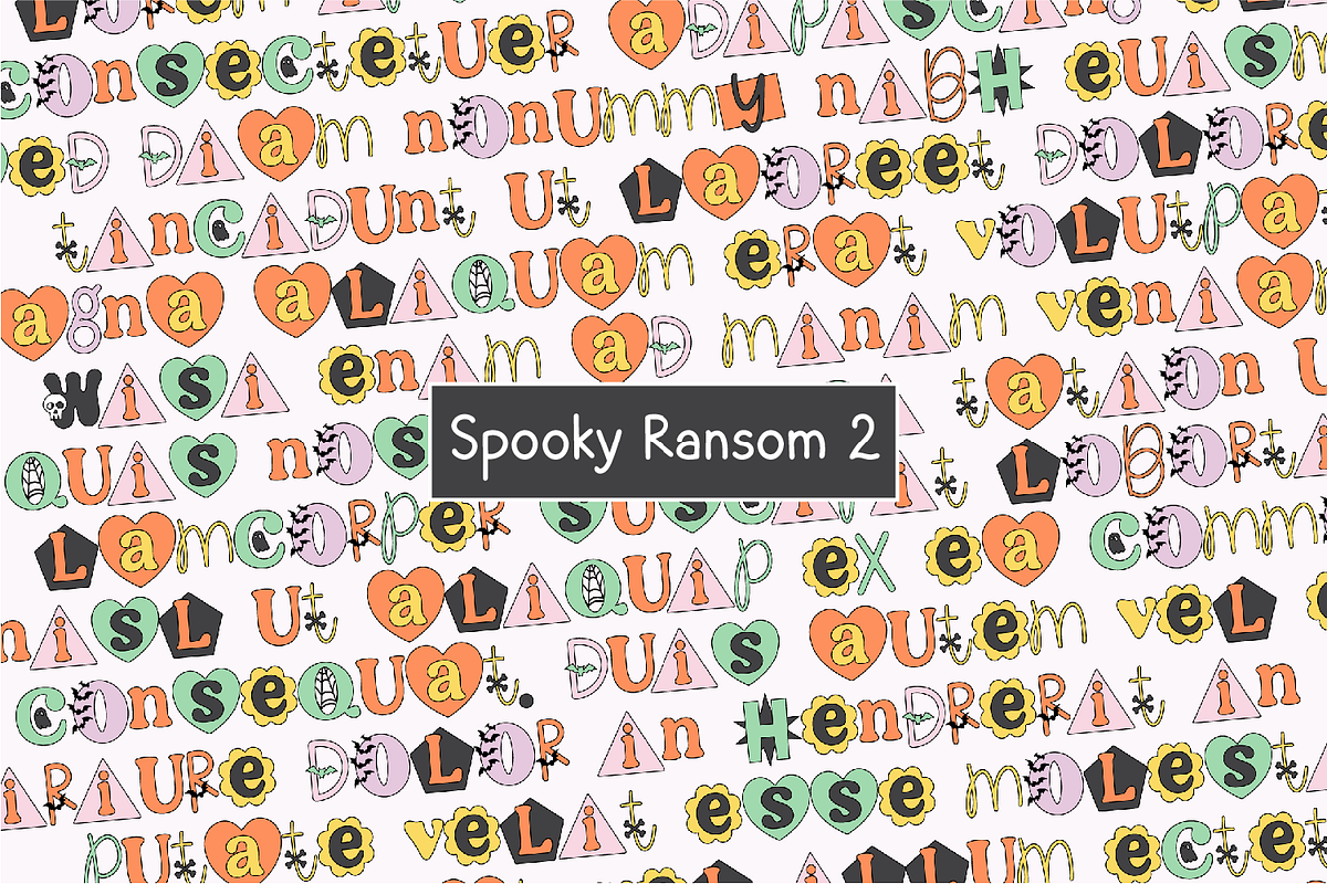 SPOOKY RANSOM Halloween Cut Out Font, a Handwritten Font by Blush Font Co.
