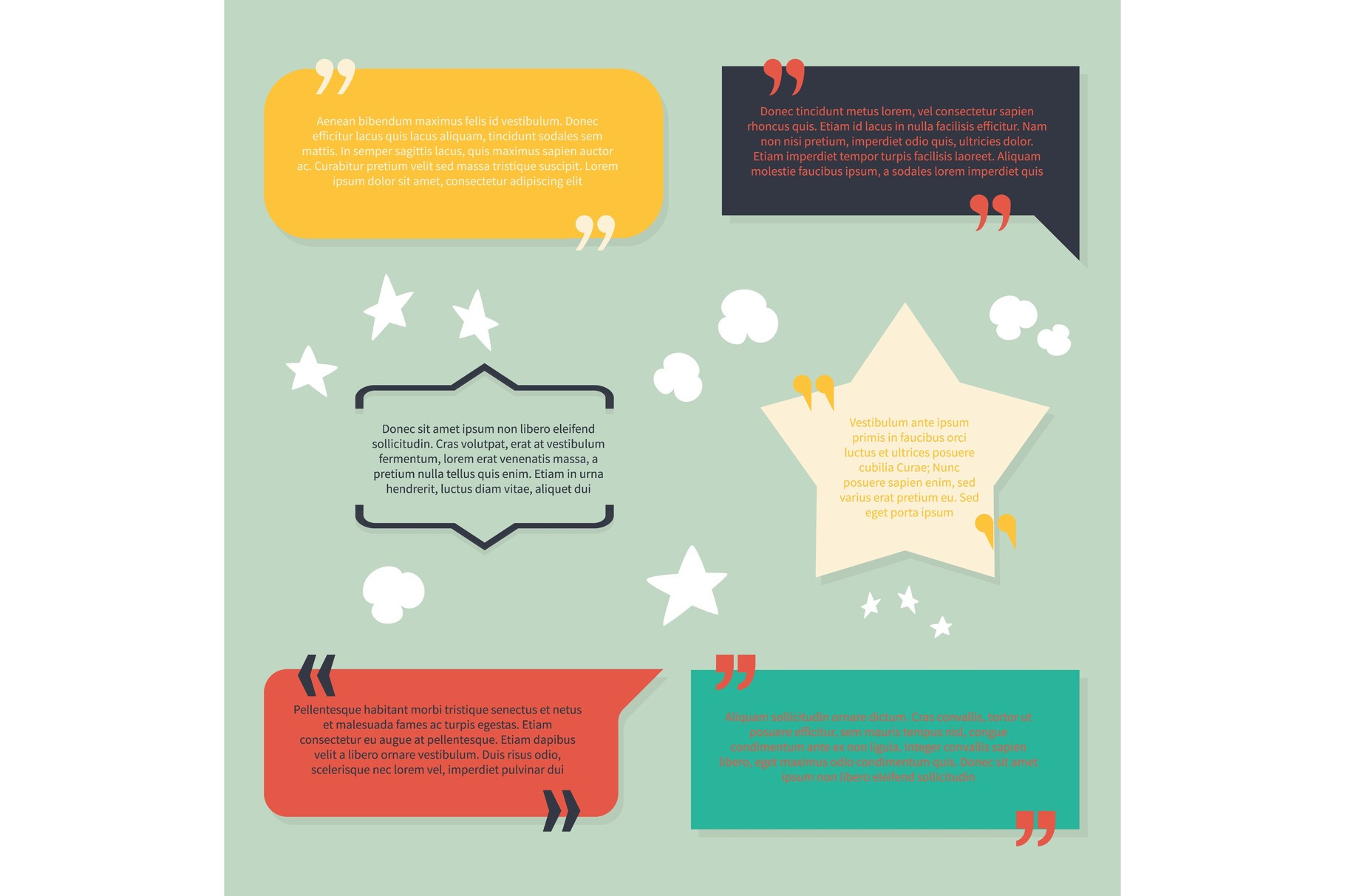 Text and quotes boxes. Design frame, a Work Illustration by YummyBuum