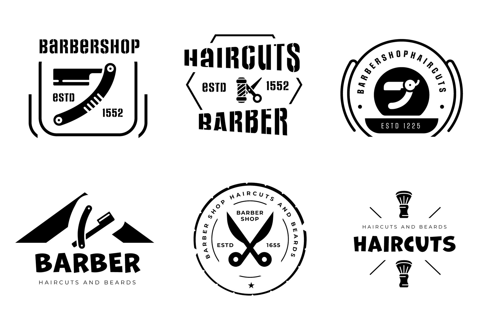 Salon Logo Vector Badges Layout