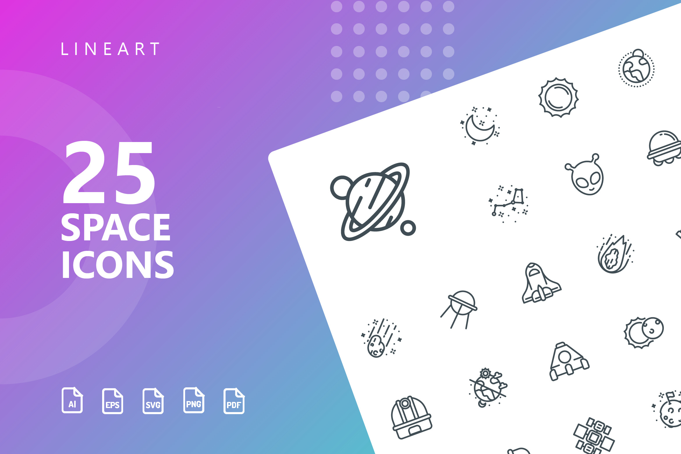 Space Line Icons, an Icon by kerismaker