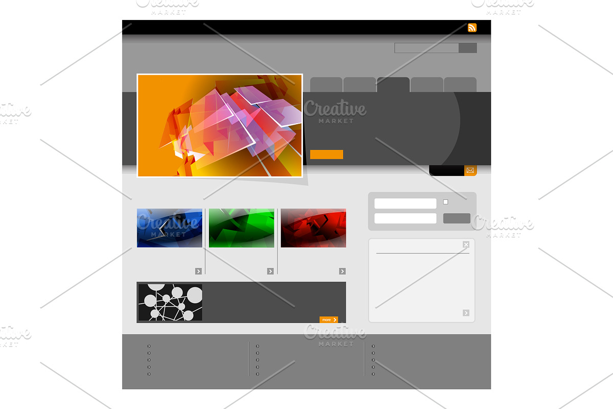 Gray Website Template, a Templates & Theme by Sunny