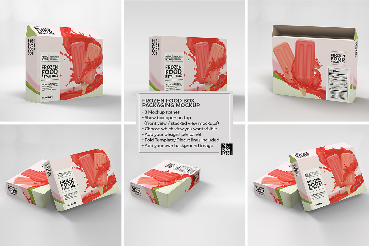 Retail Frozen Food Packaging Mockup, a Packaging Mockup by INCDesign