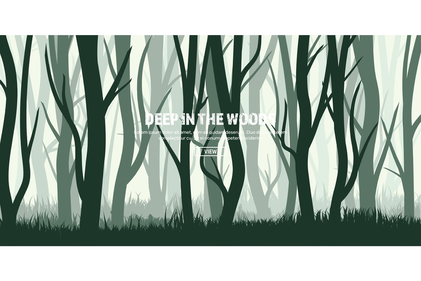 Trees set. Wild pine forest, nature background. Wood.Vector ...