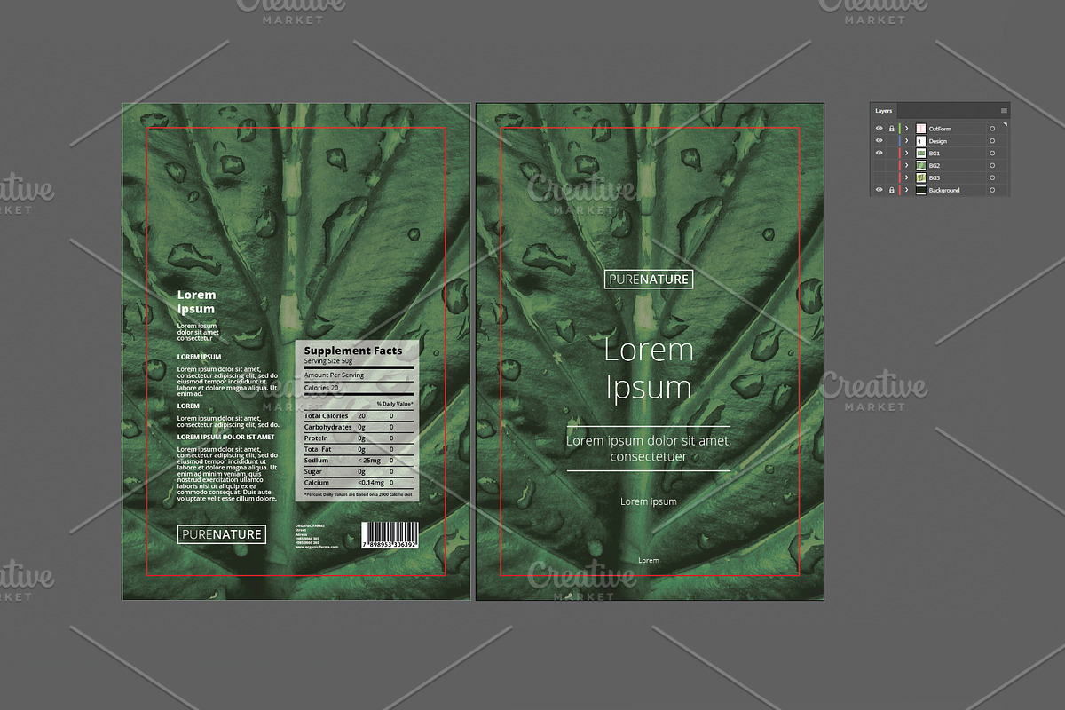 Package Design Print Template, a Templates & Theme by MHLY