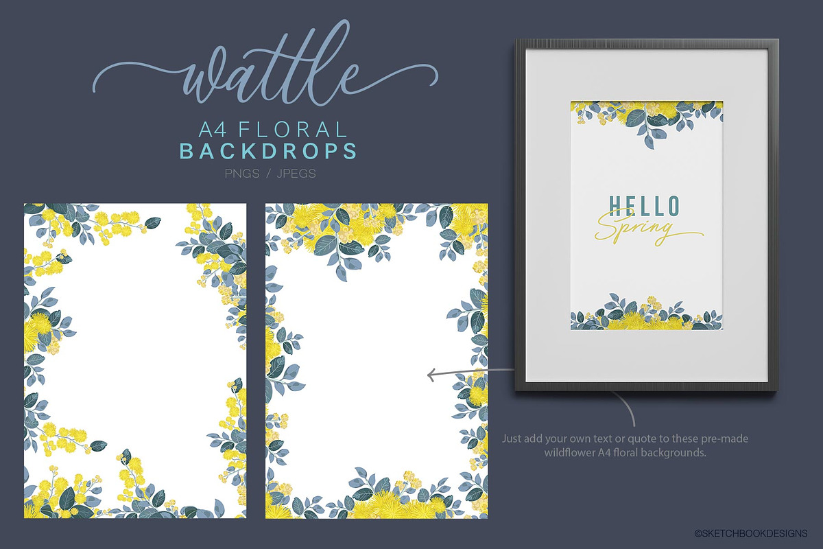Golden Wattle Design Collection, an Illustration by Sketchbook Designs