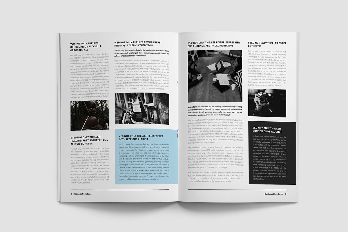 Newsletter Template | Adobe InDesign, a Brochure Template by HR Studio ...