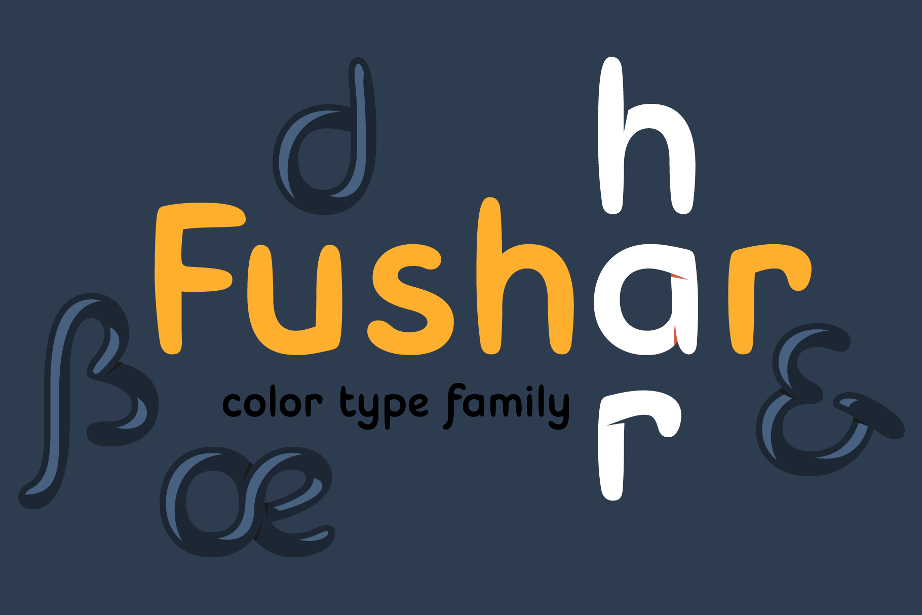 Fushar color type family, a Font by FONT-Bud
