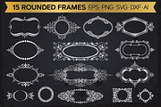 15 rounded frames backgrounds set