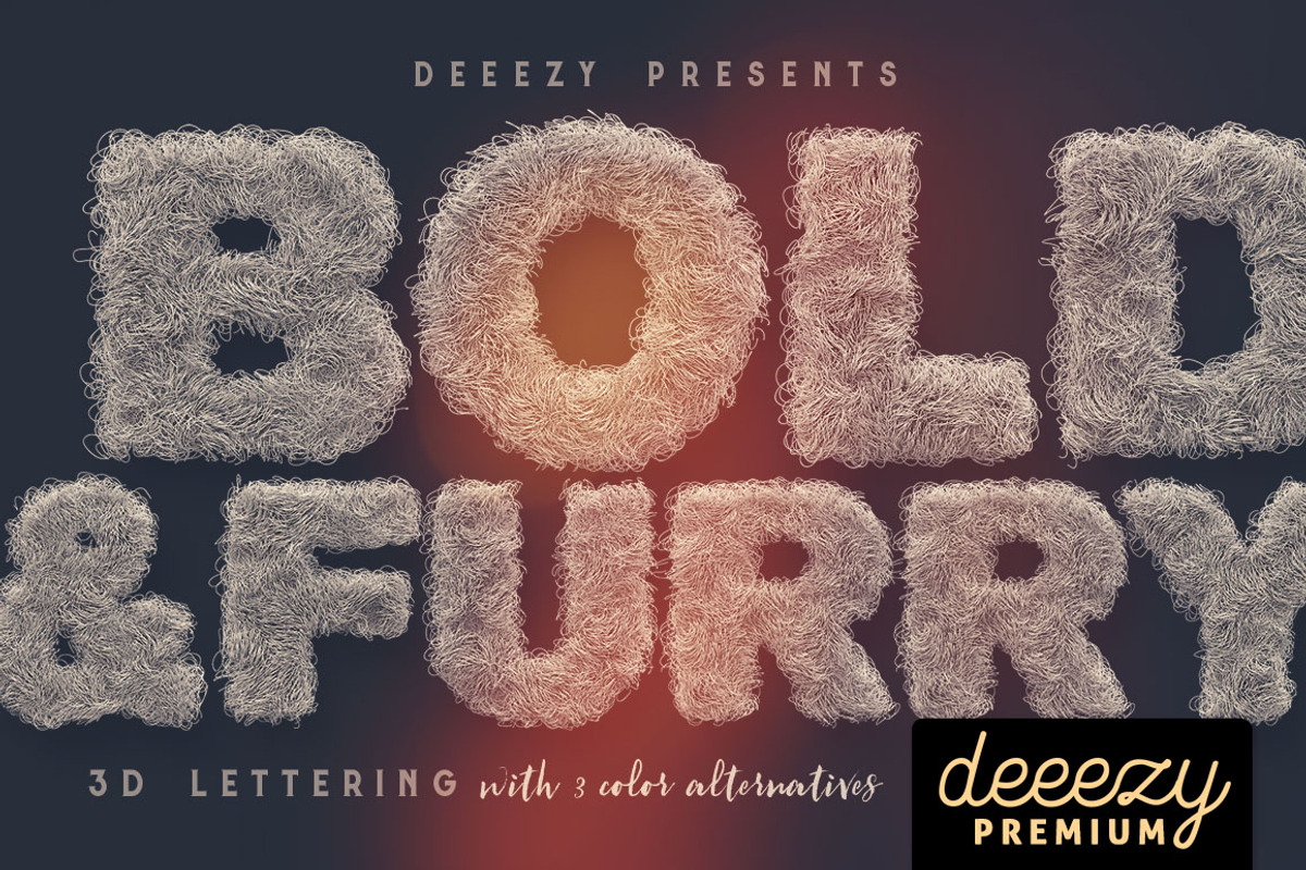 Bold & Furry – 3D Lettering, a Graphic by Deeezy | Creative Market