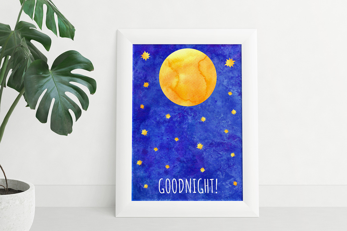 Day and night. Watercolor Collection, a Texture Illustration by Color_Brush