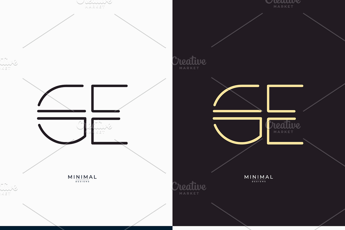 Monogram icon logo GE, a Branding & Logo Template by idesign_4u ...