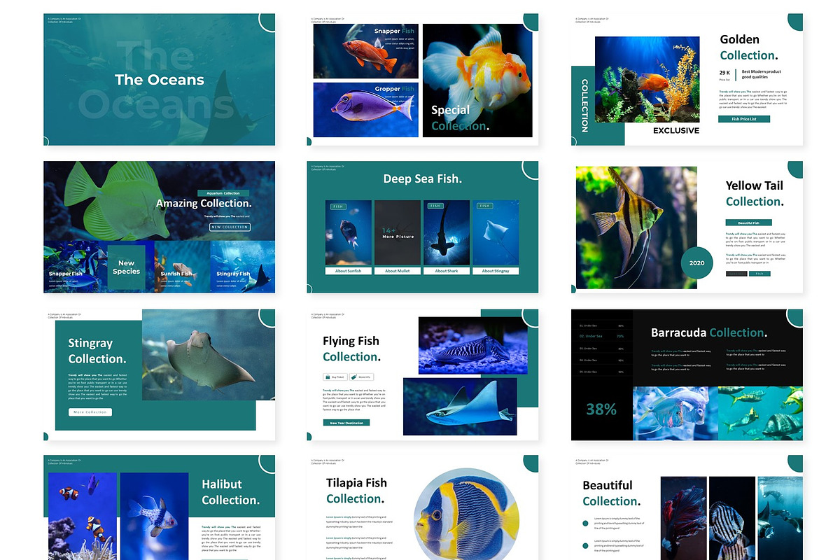 The Ocean - Powerpoint Template, a Presentation Template by AQR Studio