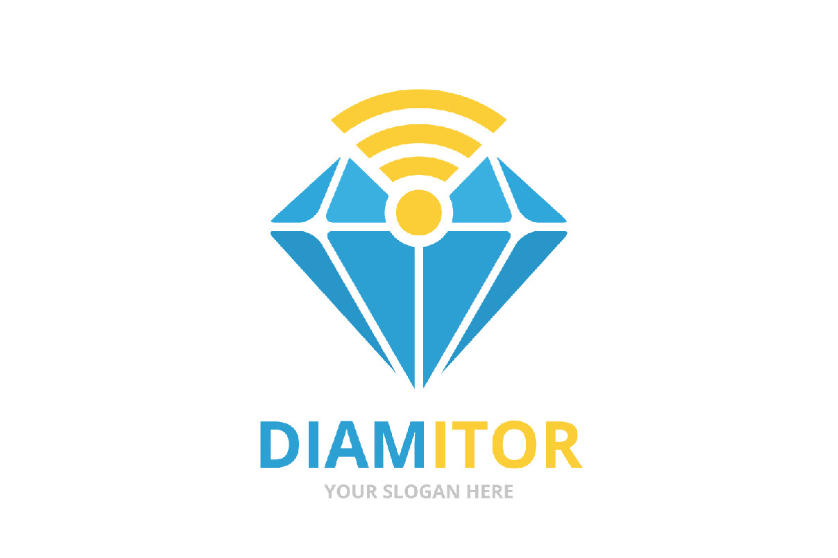 Vector diamond and wifi logo, a Branding & Logo Template by GraphiShop ...