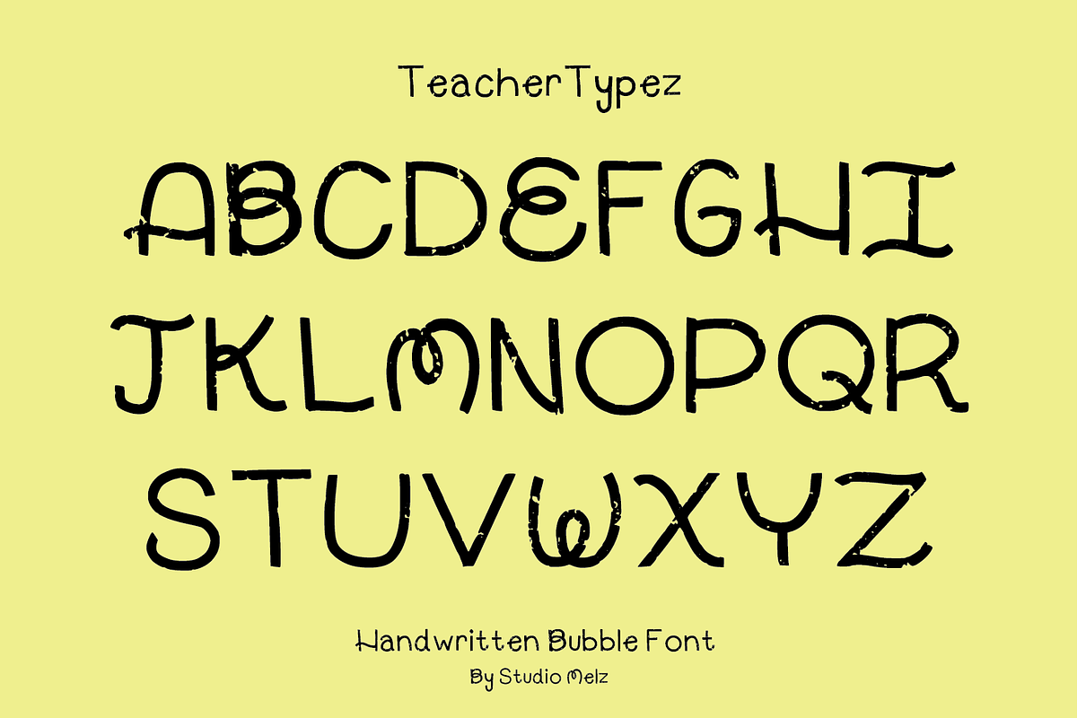 Bubble Chalk Hand Writting Font, a Handwritten Font by Studio Melz