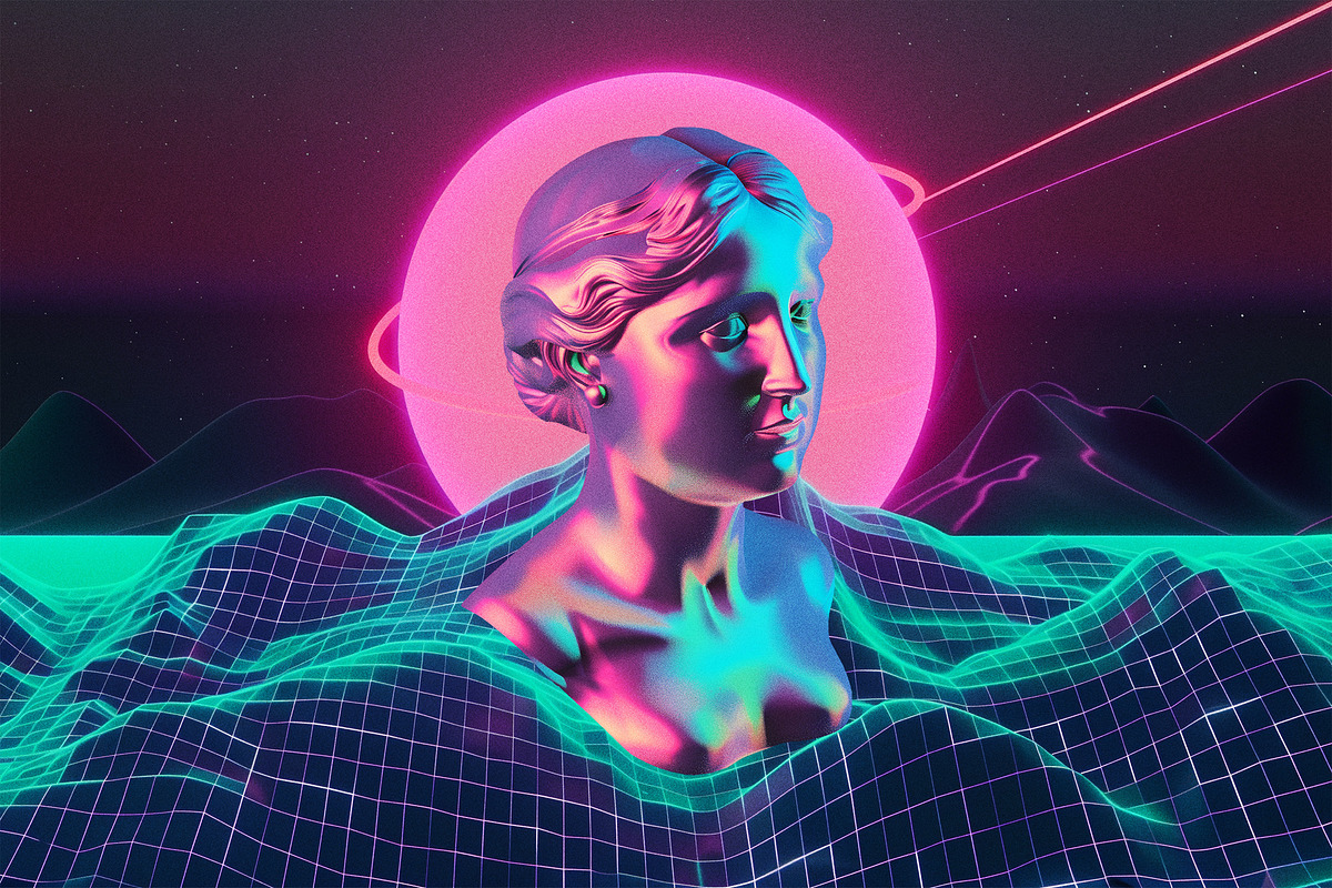Vaporwave Collage Kit, an Object Graphic by pixelbuddha.net
