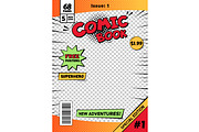 Comic book cover page template, a Texture Graphic by winwin.art