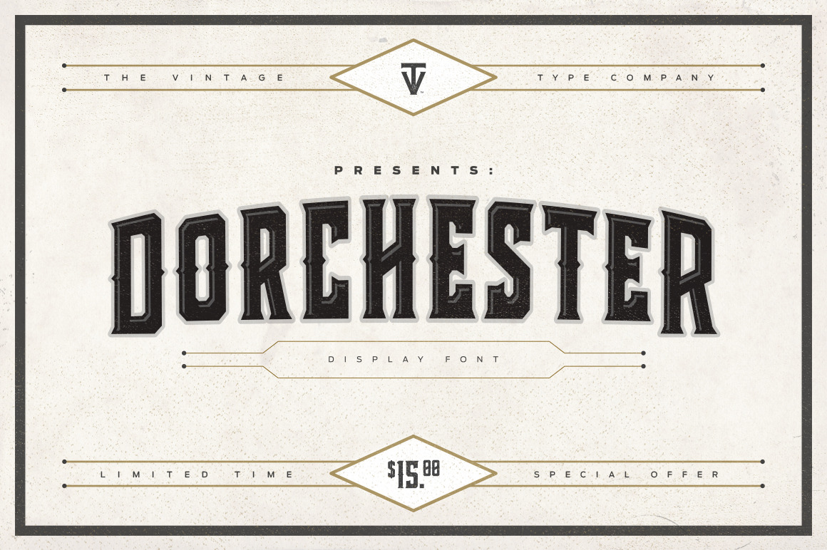 Dorchester Display Font, a Serif Font by Vintage Type Company